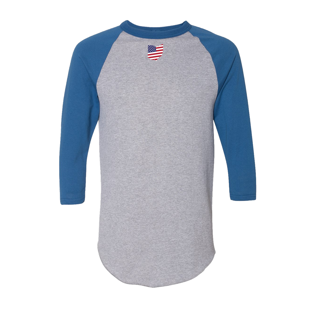Our Tribe Gray and Blue Raglan Unisex – Ontario Warrior Wear
